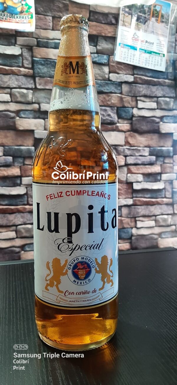 Etiqueta personalizada para Caguamón Modelo – Colibrí Print México